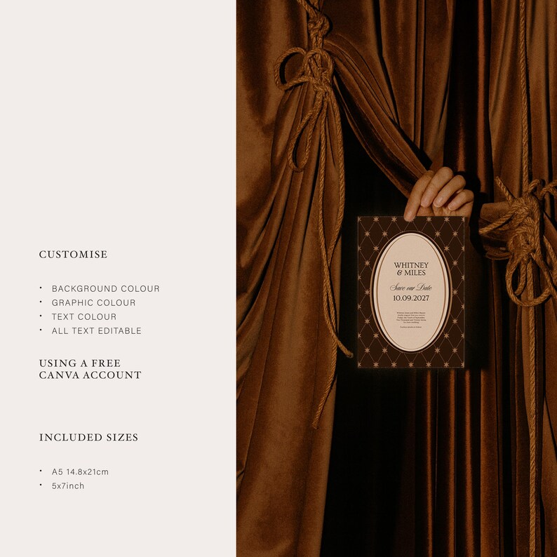 Wedding Save the Date Template | Celestial | Customisable Design and ...