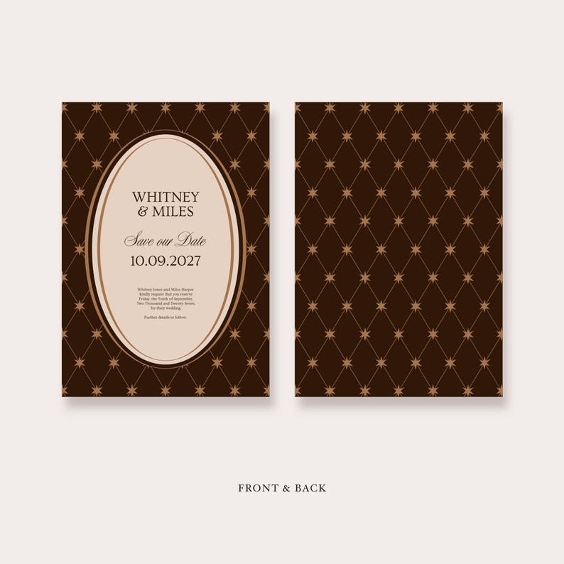 Wedding Save the Date Template | Celestial | Customisable Design and ...