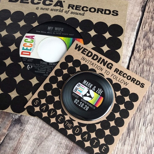 Wedding Vinyl Record Save the Date Magnets Vintage Vinyl - Etsy