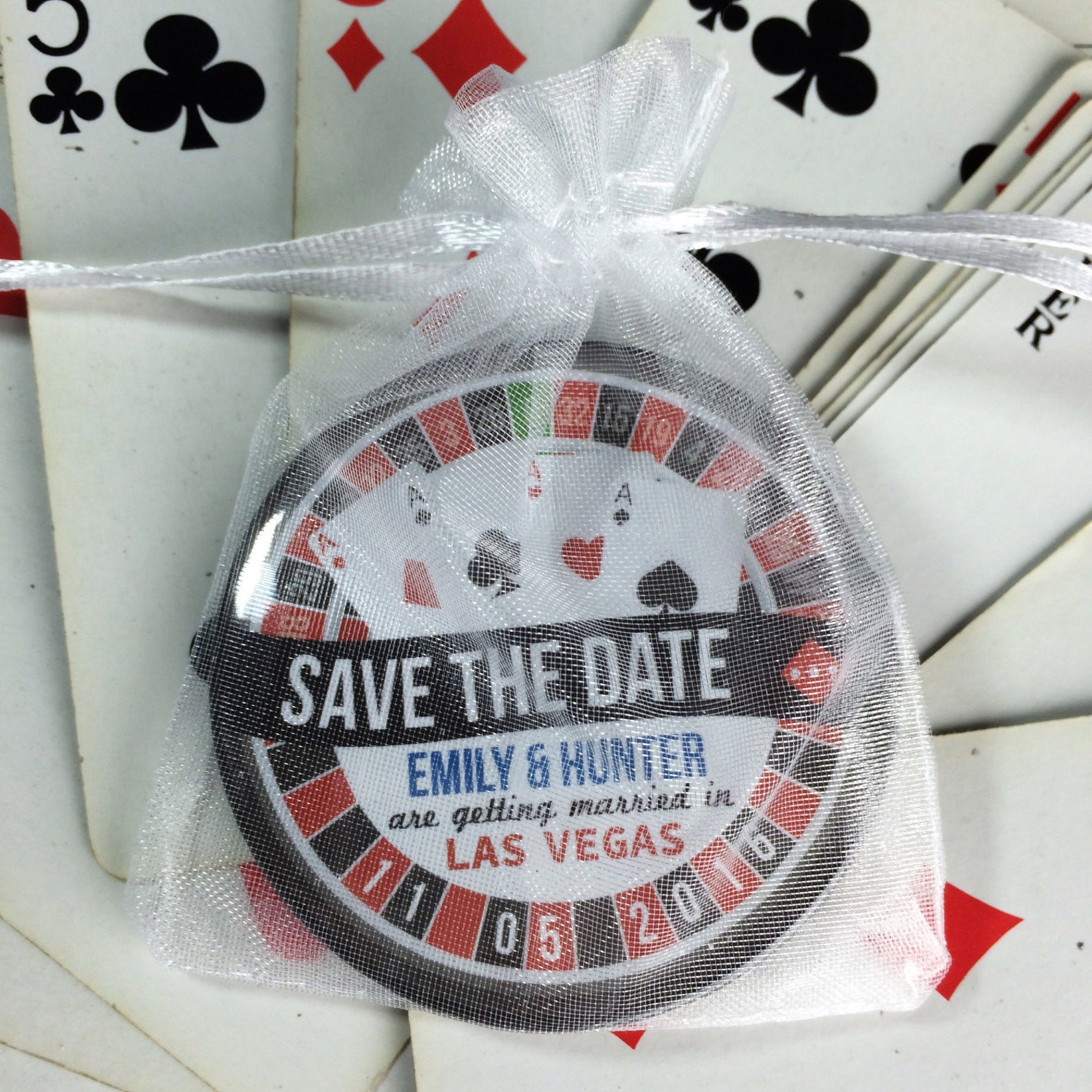 Wedding Save The Date Magnets Las Vegas/ Roulette Wheel Design | Etsy