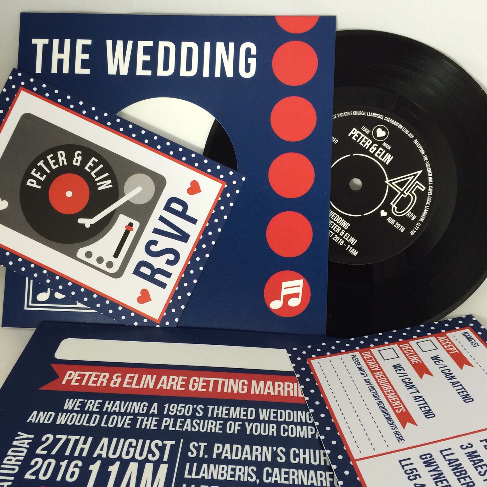 Wedding/ Party Invitations REAL Vintage Vinyl Record Design - Etsy