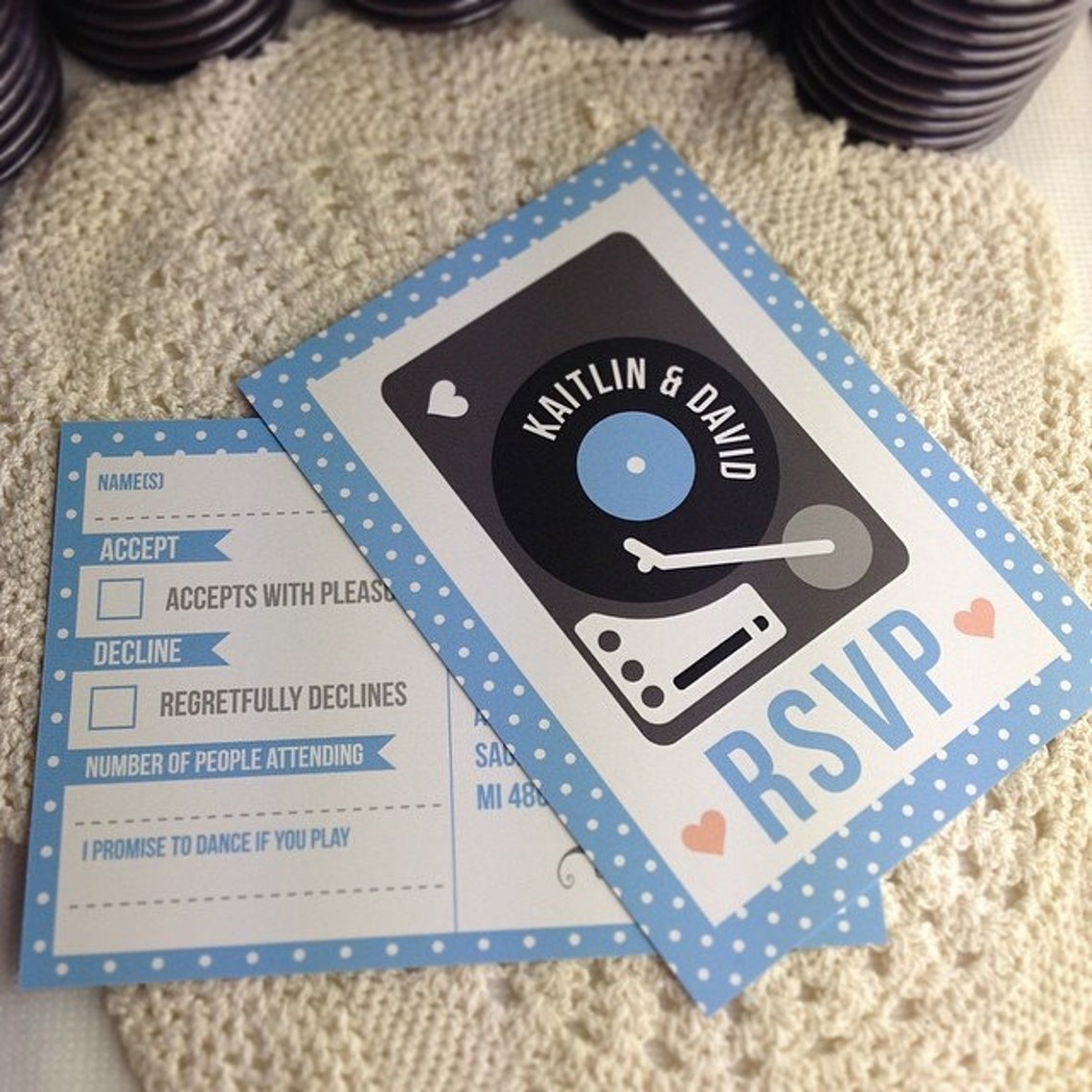 Wedding Vinyl Record Invitations with Magnets Vintage Vinyl | Etsy