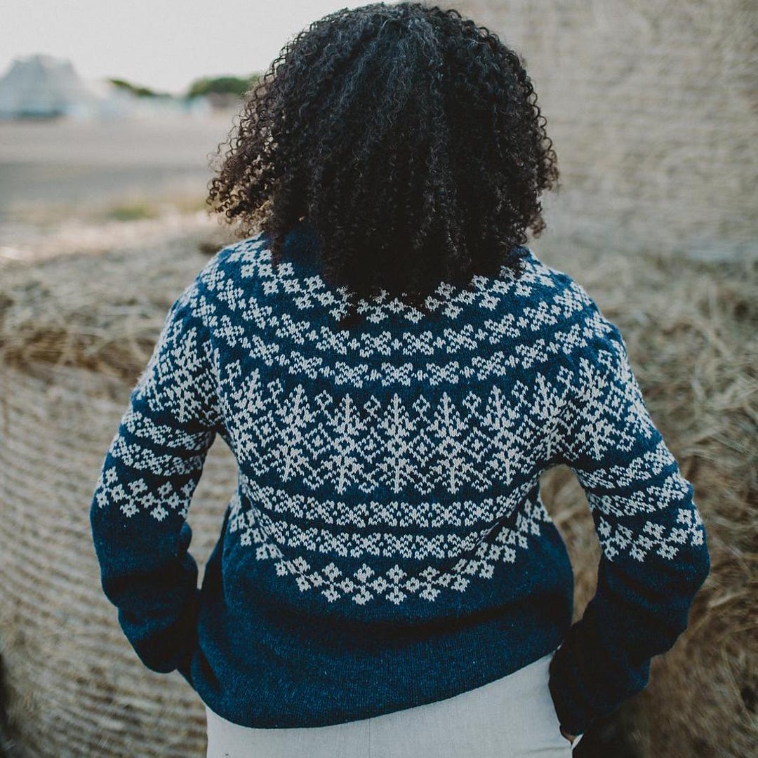 Hand Knit Fair Isle Sweater: DROPS Karisma Wool, Round Yoke - Etsy