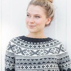 Fair Isle Sweater With Round Yoke and Nordic Pattern in DROPS Karisma ...