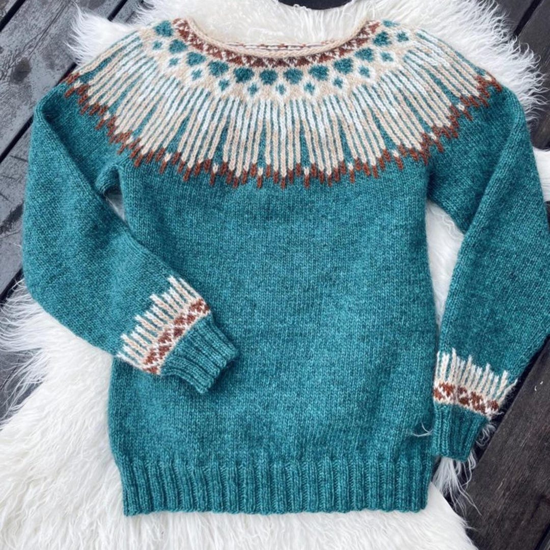 Authentic Icelandic Lopapeysa Sweater Made of Pure Icelandic Lopi Yarn ...