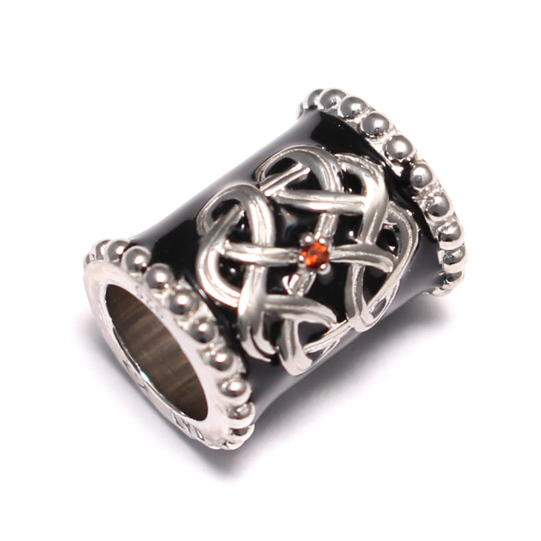 Beard Bead 925 Sterling Silver, Hair Bead Celtic Knot, Dreadlock Bead ...