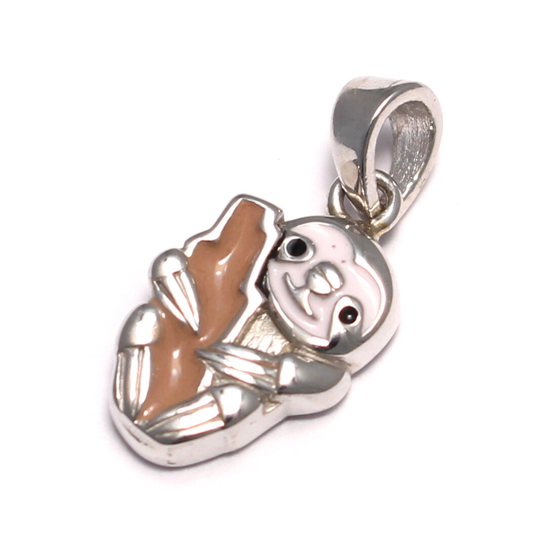 Sloth Pendant 925 Sterling Silver Sloth Chain Pendant Silver - Etsy ...
