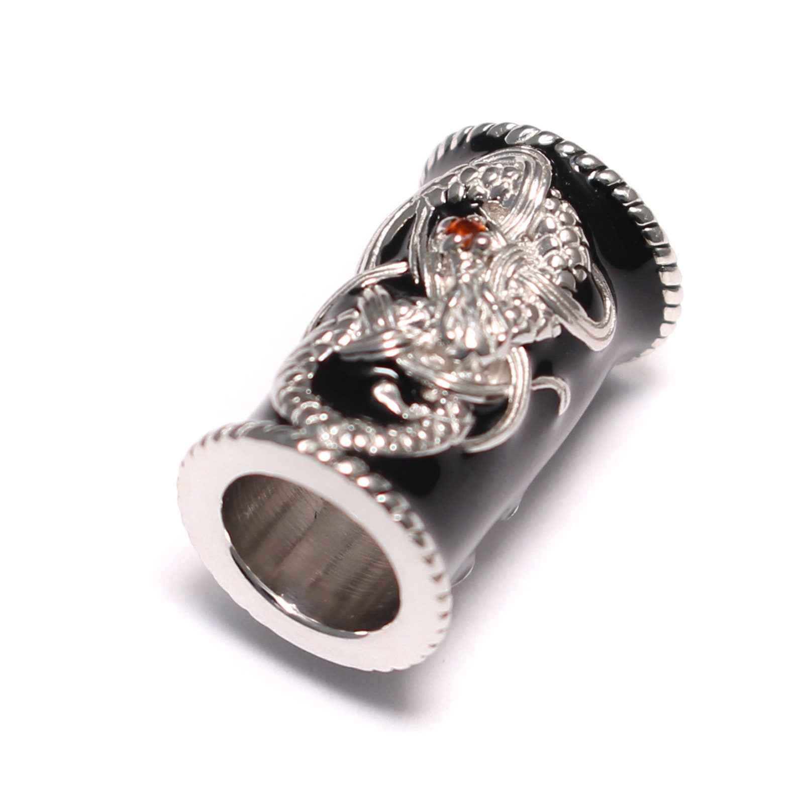 Beard Bead 925 Sterling Silver With Garnet, 5 Mm Diameter, Dreadlock ...
