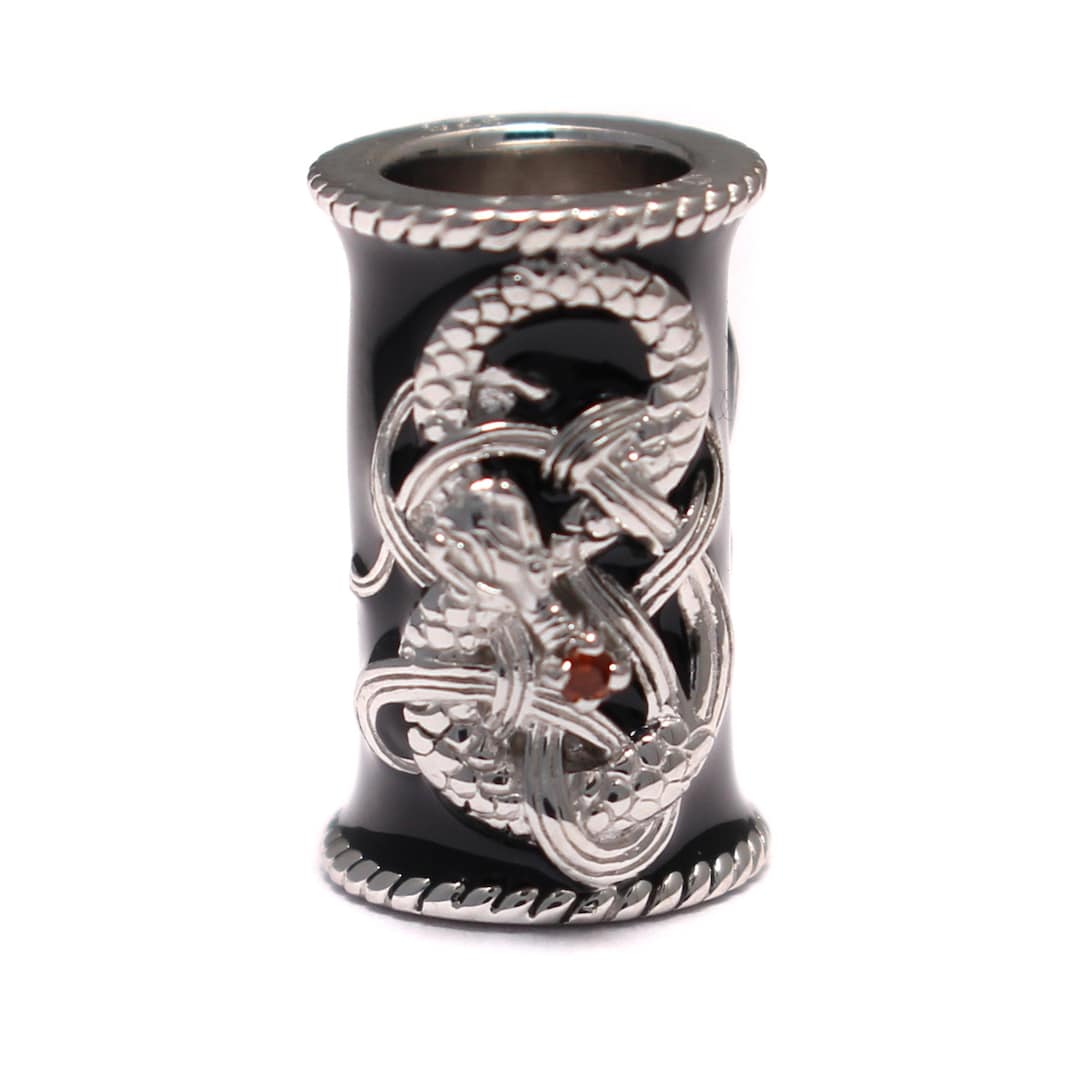 Beard Bead 925 Sterling Silver With Garnet, 5 Mm Diameter, Dreadlock ...