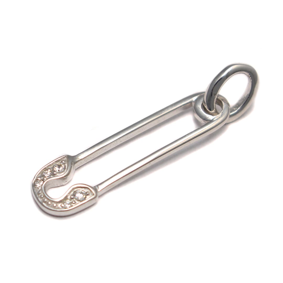 Safety Pin Pendant 925 Sterling Silver, Solidarity Chain Pendant, Lucky ...