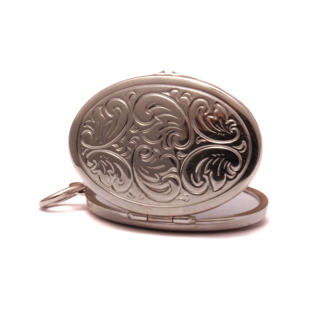 Large Medallion Silver Rhodium-plated Photo Medallion 925 Chain Pendant ...