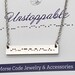Morse Code Unstoppable Bar Necklace Gift for Her | Etsy