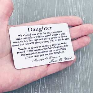 Silver Engraved Wallet Card, Personalized Gifts for Daughter ...