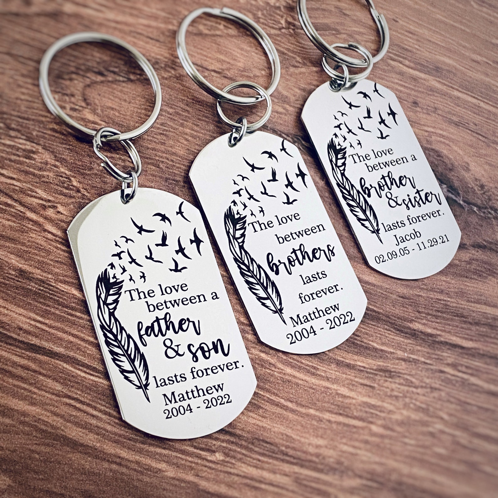 Personalized Loss of a Child Memorial Keepsake, Engraved Keychain ...