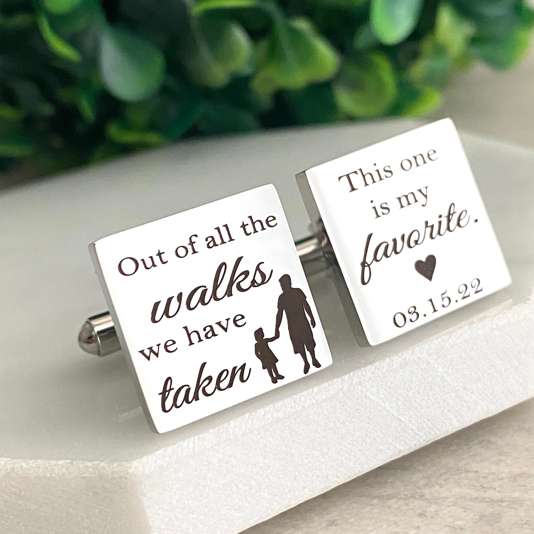 Father of the Bride Cufflinks, Wedding Cufflinks for Dad, Personalized ...