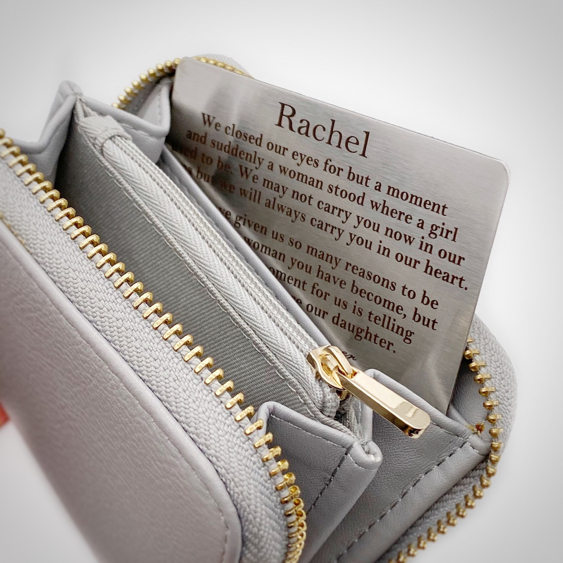 Silver Engraved Wallet Card Personalized Gifts for Daughter - Etsy