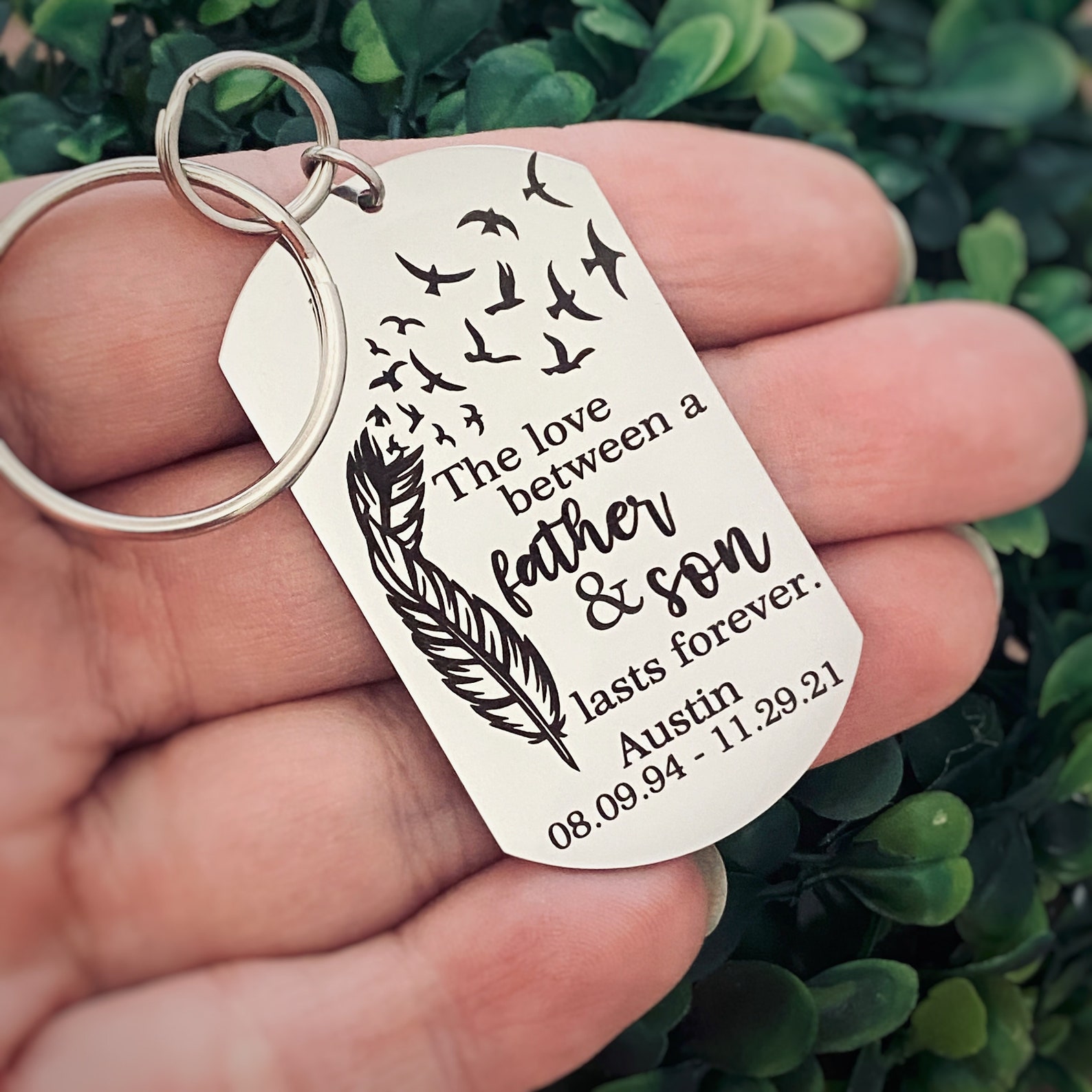 Personalized Loss of a Child Memorial Keepsake, Engraved Keychain ...