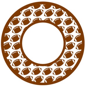 Football Monogram Frame File for Cutting Machines SVG and Silhouette ...