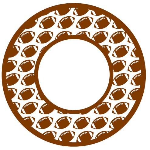 Football Monogram Frame File for Cutting Machines SVG and - Etsy