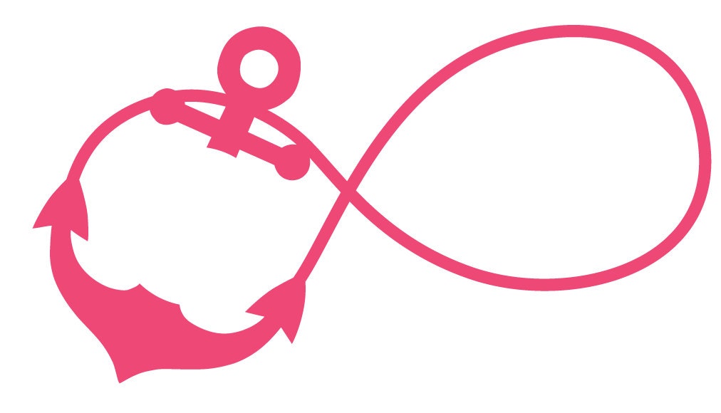 Monogram Infinity Anchor Design for Cutting Machines SVG and - Etsy