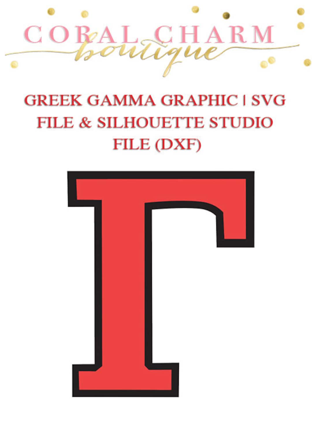 Gamma Greek Letter File for Cutting Machines | SVG and Silhouette ...