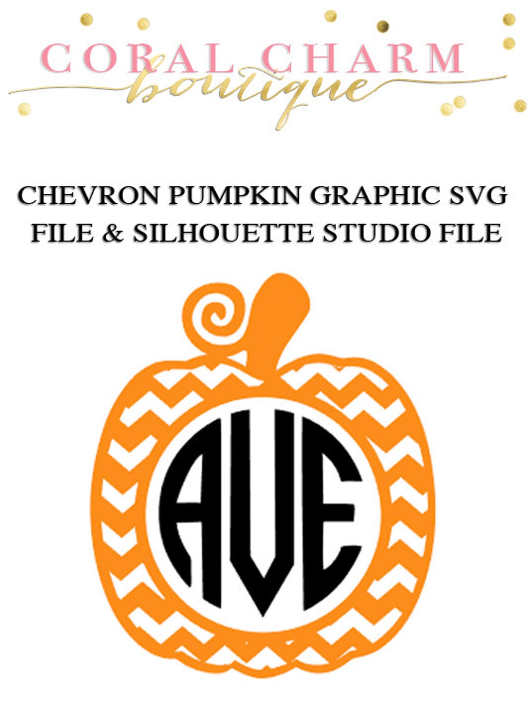 Chevron Pumpkin Design File for Cutting Machines SVG and - Etsy