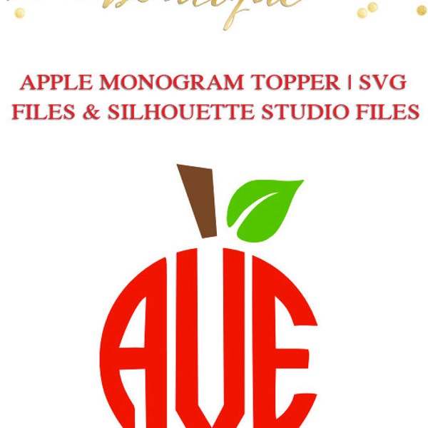 Apple Monogram - Etsy