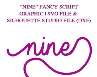 Fancy Script one Graphic File for Cutting Machines | Etsy