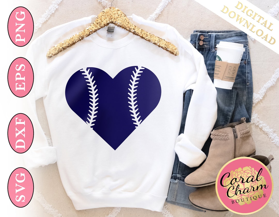 Baseball Heart File - Digital Download | SVG | Dxf | Eps | Png | Files ...