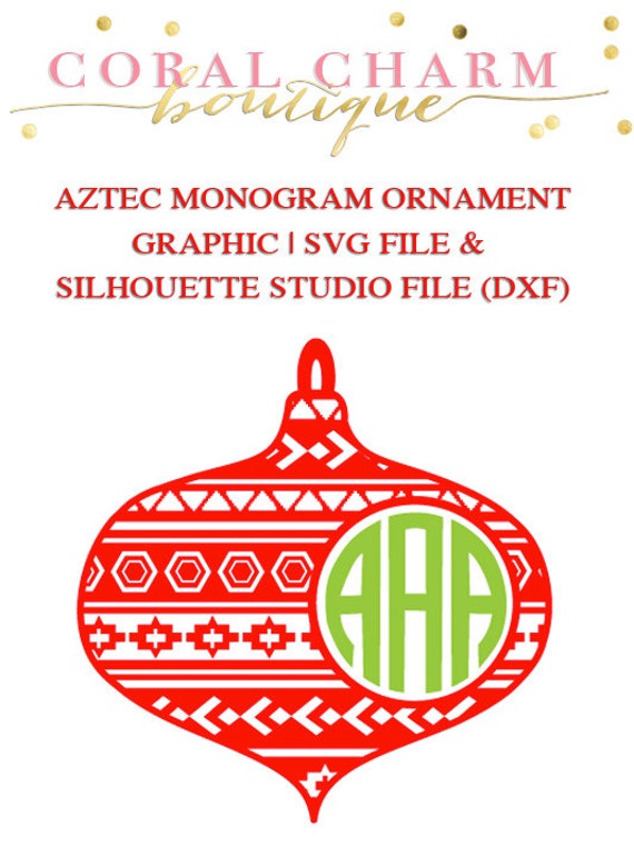 Aztec Monogram Ornament Frame File for Cutting Machines SVG | Etsy