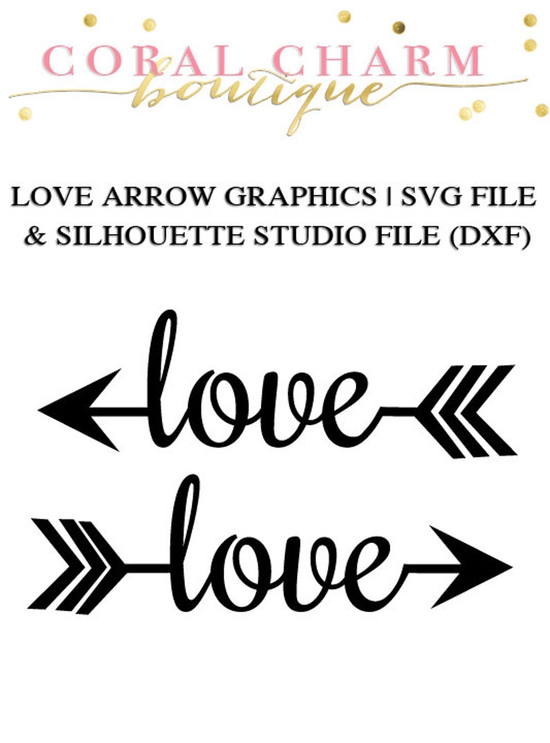 Love Arrow Files for Cutting Machines SVG and Silhouette - Etsy