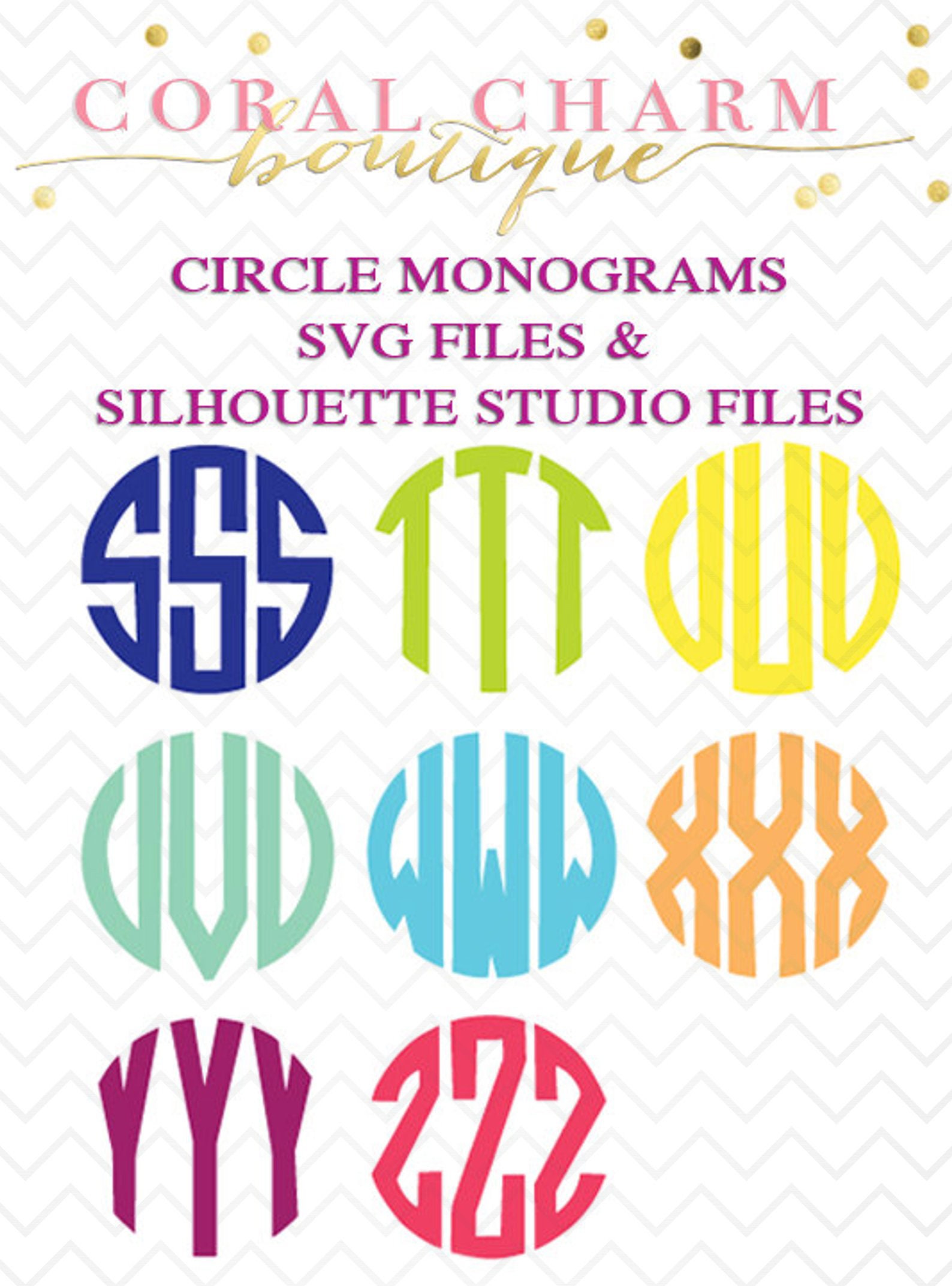 100 Monogram Graphics Ultimate Monogram Graphic Bundle | Etsy