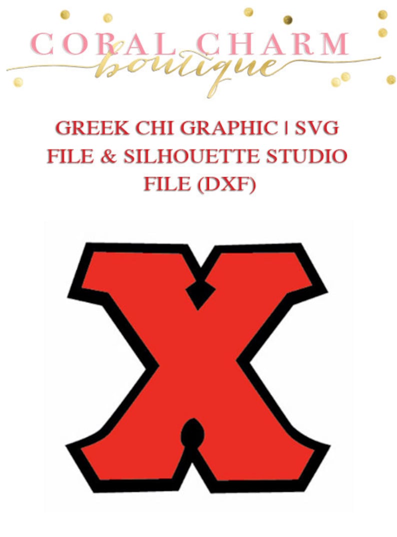 Chi Greek Letter & Background Graphic Files for Cutting | Etsy