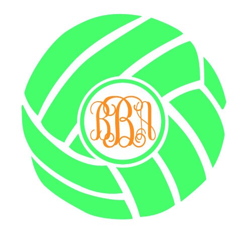 Volleyball Monogram Design File for Cutting Machines | SVG and ...