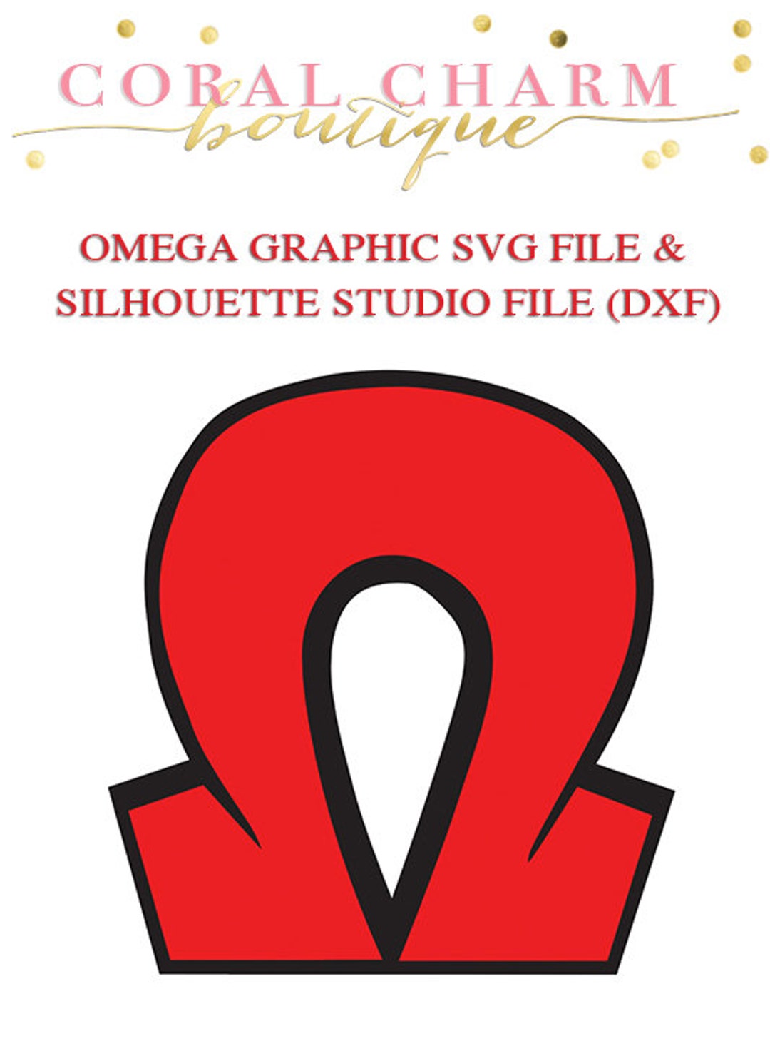 Omega Greek Letter File for Cutting Machines | SVG and Silhouette ...