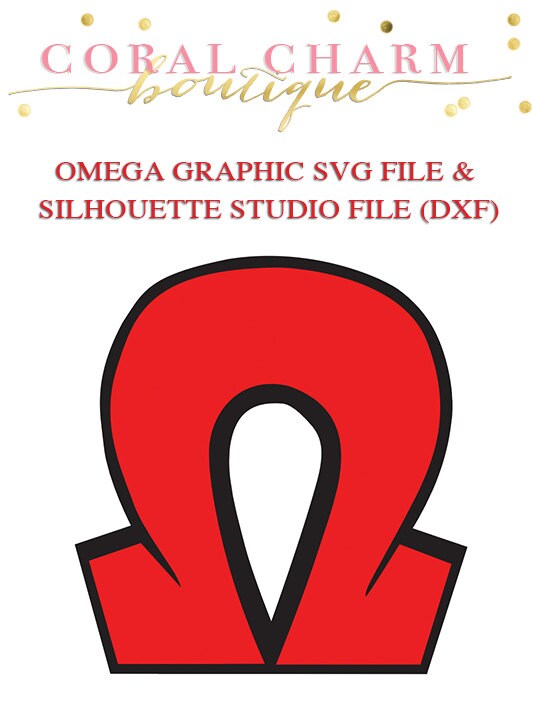 Omega Greek Letter File for Cutting Machines | SVG and Silhouette ...