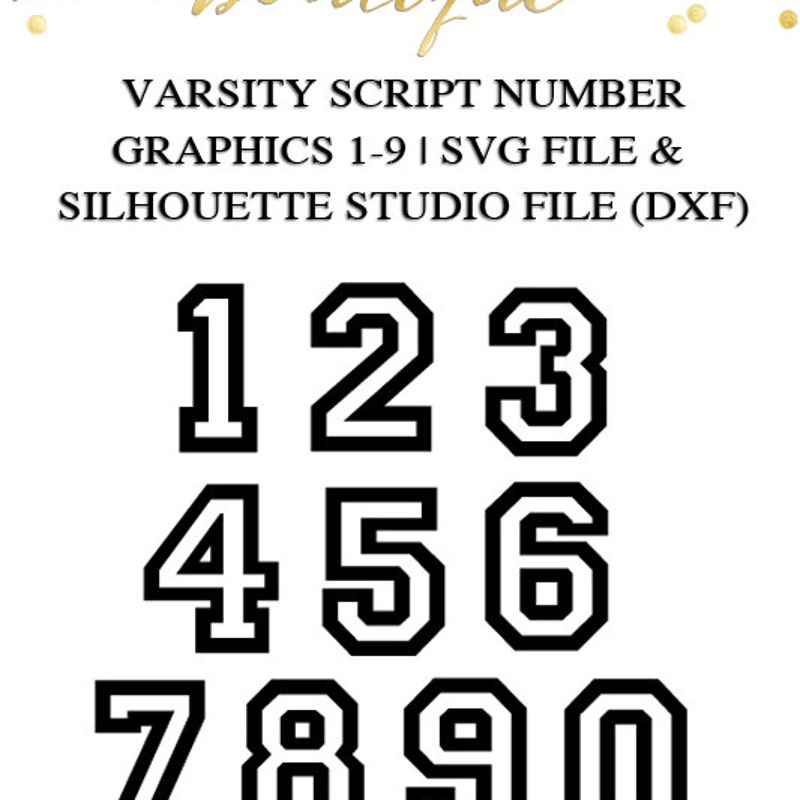 Varsity Numbers - Etsy