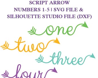 One Script With Arrows File for Cutting Machines SVG and | Etsy