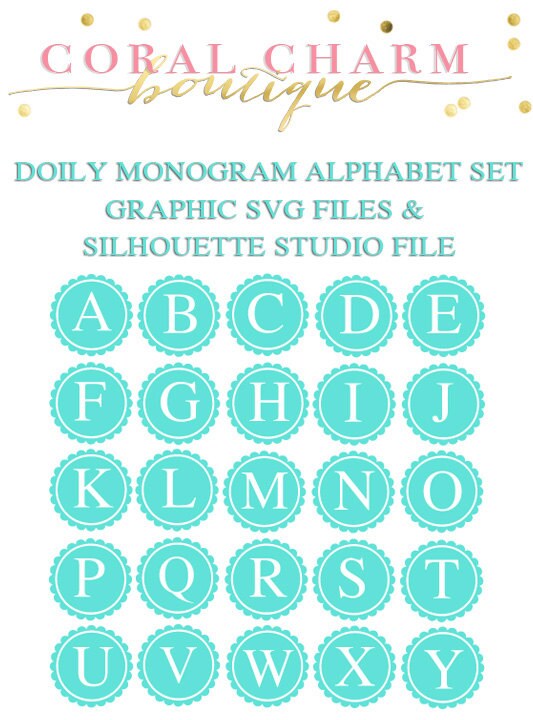 Doily Monogram Files for Cutting Machines SVG and Silhouette - Etsy