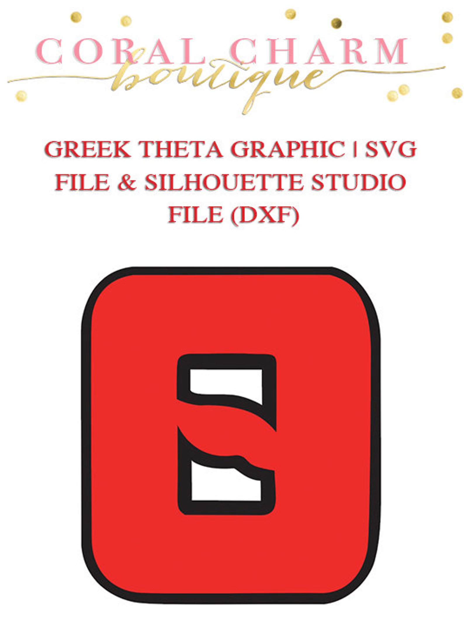 Theta Greek Letter & Background Graphic Files for Cutting Machines ...