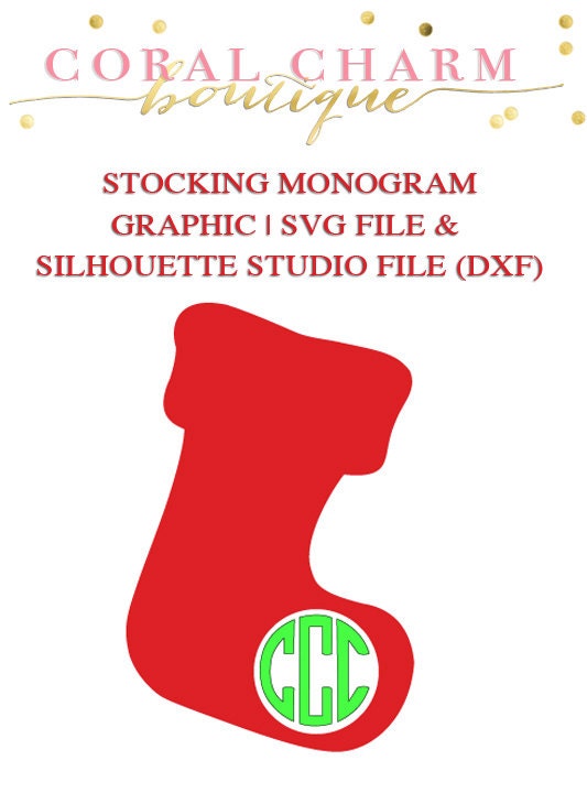 Monogram Stocking File for Cutting Machines SVG and - Etsy