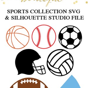 Sports Collection for Cutting Machines | SVG and Silhouette Studio - Etsy
