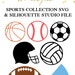 Sports Collection for Cutting Machines SVG and Silhouette Studio - Etsy