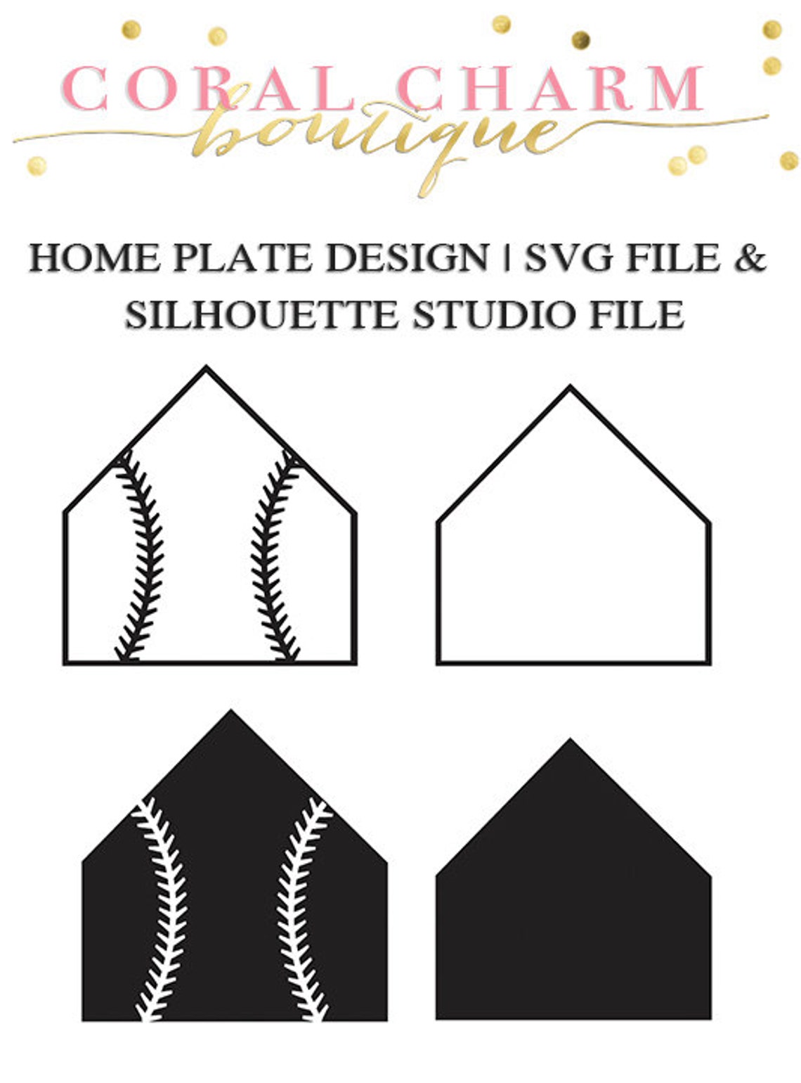 Home Plate File for Cutting Machines SVG and Silhouette | Etsy