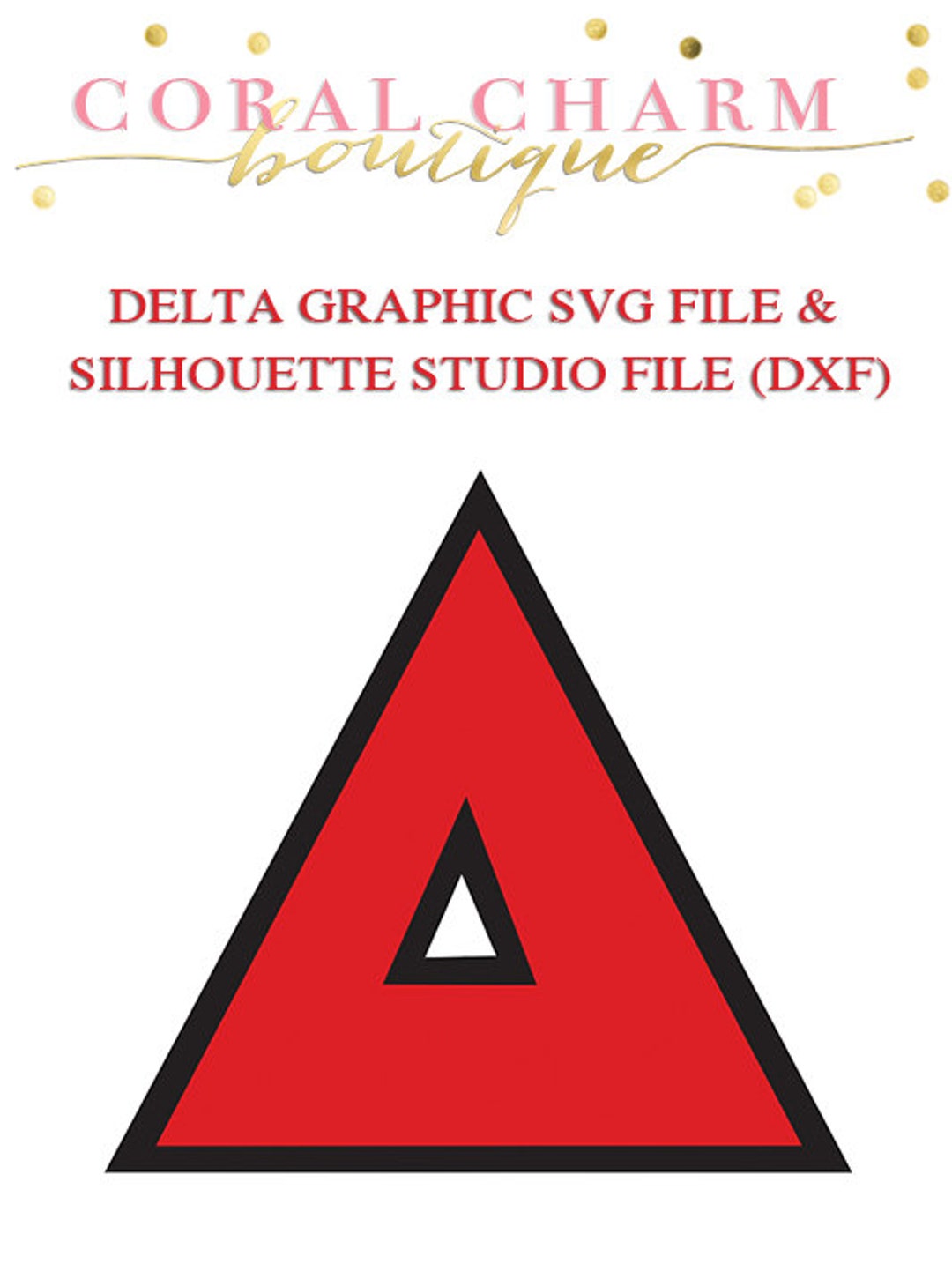 Delta Greek Letter File for Cutting Machines | SVG and Silhouette ...