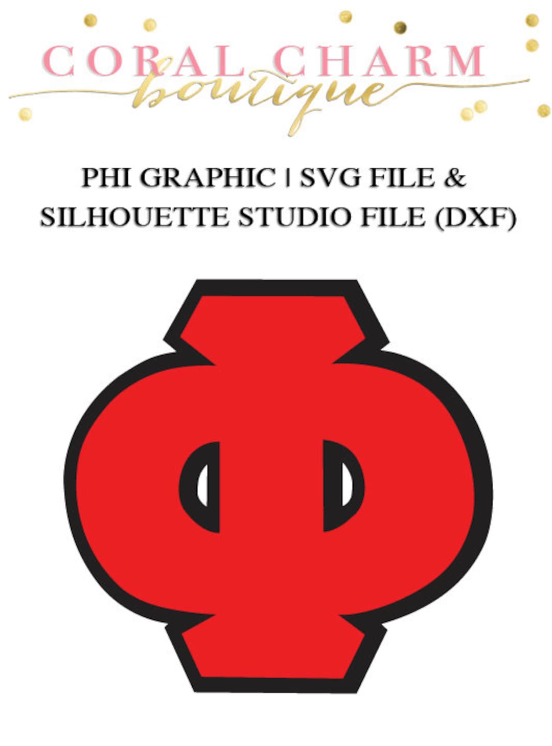 Phi Greek Letter File for Cutting Machines | SVG and Silhouette Studio ...