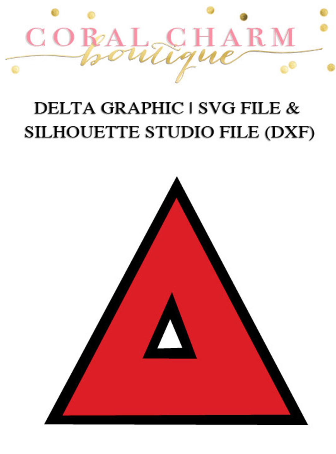 Delta Greek Letter File for Cutting Machines | SVG and DXF | Cricut ...