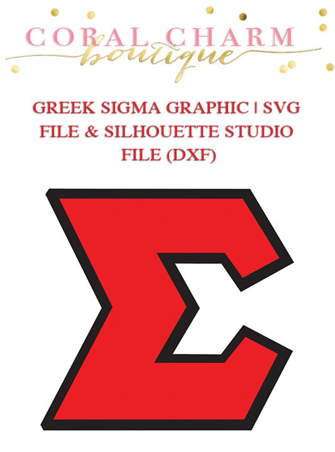 Sigma Greek Letter File for Cutting Machines | SVG and DXF Files ...