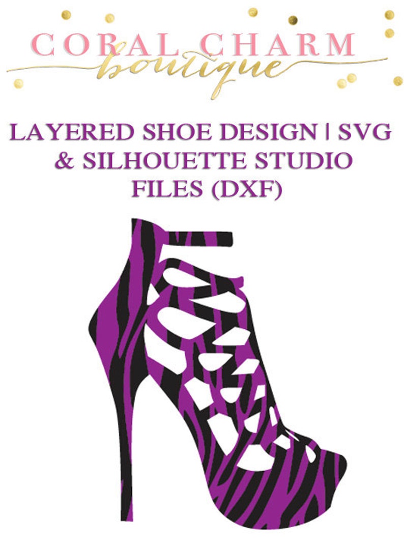 Layered Shoe Design File for Cutting Machines SVG and - Etsy