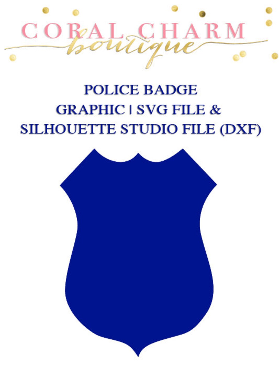 Police Badge Graphic File for Cutting Machines | SVG and Silhouette ...